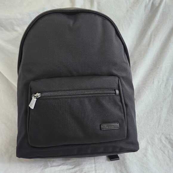 Fossil | Bags | Fossil Sawyer Black Leather Dome Backpack Nwt Rare New ...